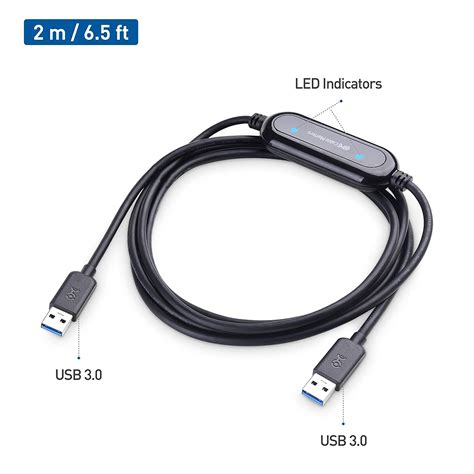 Cable Matters Usb 30 Data Transfer Cable Pc To Pc For Windows And Mac Computer In 66 Ft