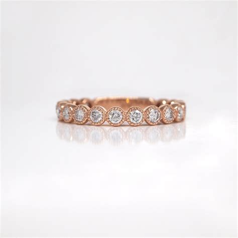 14k Rose Gold Diamond Wedding Band Judith Arnell Jewelers