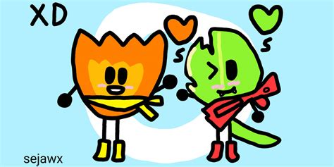 Bfbbfdi Firey X Leafy Memeart Style By Sejawx On Deviantart