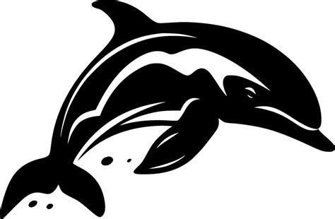Dolphin Black And White Illustration 46978084 Vector Art At Vecteezy
