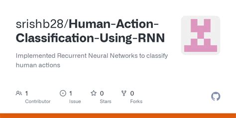 Github Srishb28 Human Action Classification Using Rnn Implemented Recurrent Neural Networks