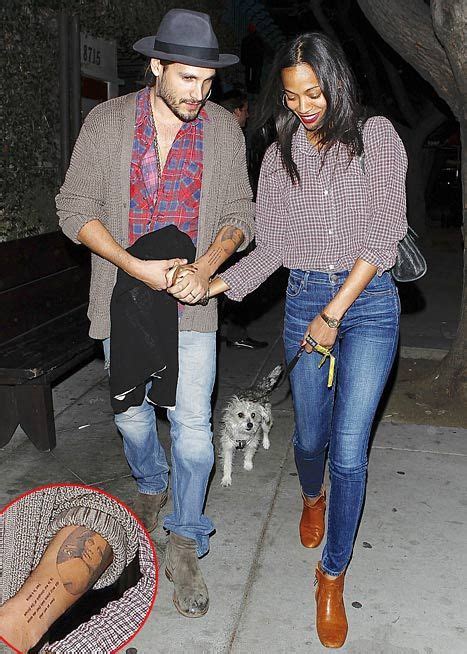Pic Zoe Saldana S Husband Marco Perego Has A Tattoo Of Her Face Artofit