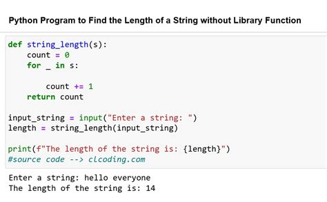 Day 71 Python Program To Find The Length Of A String Without Library Function ~ Computer
