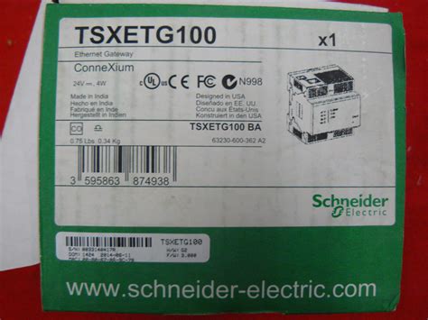 Tsxetg100 Modicon Schneider Ethernet Gatewaytsx Etg 100 Connexium Plc Ltd