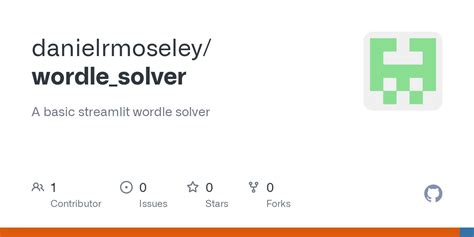 github danielrmoseley wordle solver a basic streamlit wordle solver