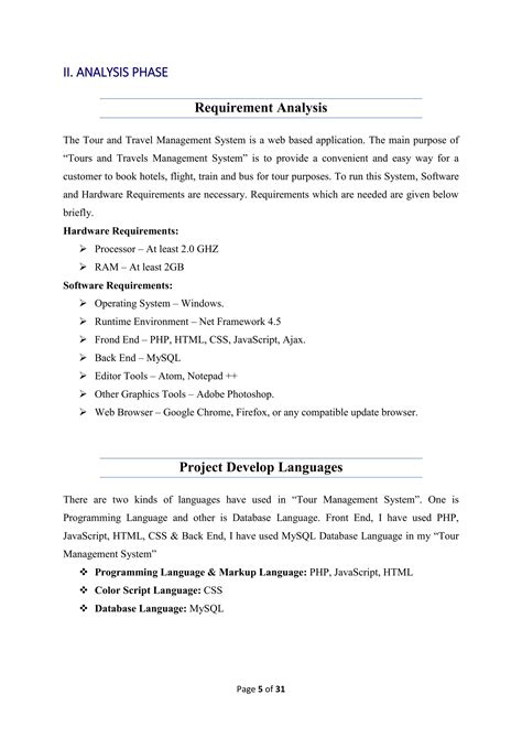 Tour Management System Pdf