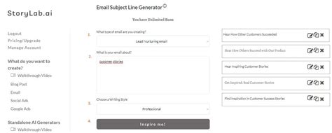 Lead Nurturing Email Subject Line Examples [ Ai Tool]