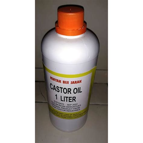 Jual Castor Oil Minyak Biji Jarak Oleum Ricini 1 Liter Shopee Indonesia
