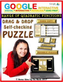 Range Of Quadratic Functions Google Interactive Hard Copy TpT