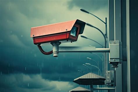 Premium AI Image Street Horizon Security Camera