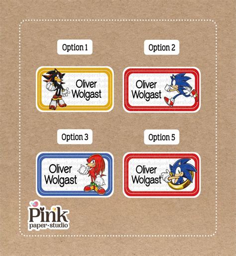 Sonic • Sonic Stickers • Set Of 12 Stickers Waterproof Stickers