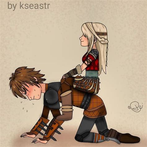 Ksenia On Instagram Hiccup Does Push Ups Every Day And Astrid Controls Him Well Here