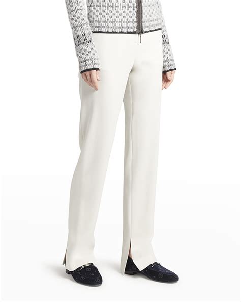 Giorgio Armani Ombre Plisse Straight Leg Trousers Neiman Marcus