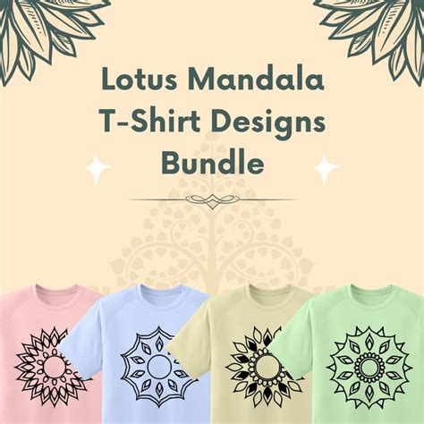 Lotus Flower Svg T Shirt Designs Bundle Masterbundles