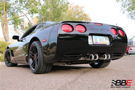 Chevy C5 Corvette Bullet Axle Back Exhaust System Round Tips Fcor 0100 Billy Boat Exhaust