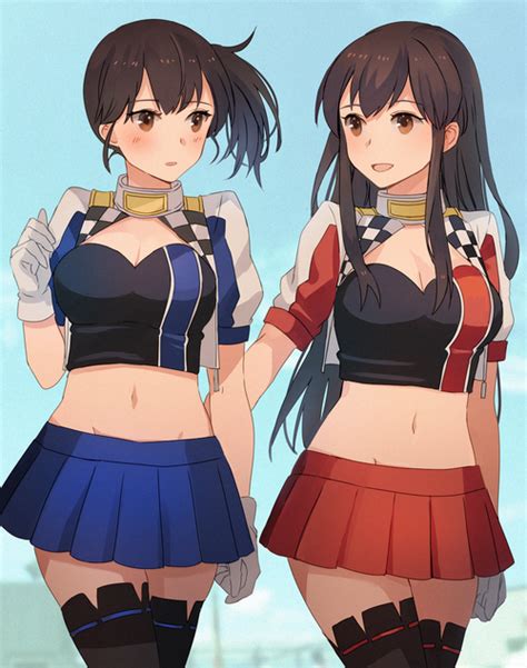Long Sleeves Kaga Kantai Collection Akagi Fan Art Side Ponytail