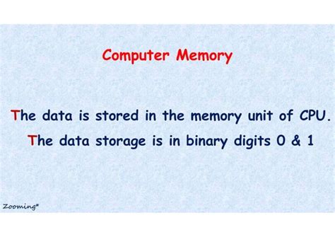 computer memory types primary memory secondary memory pdf