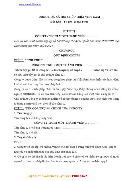 Mau Dieu Le Cong Ty TNHHMTV | PDF