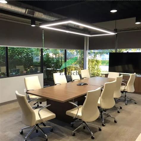 Aluminum Profile Square Rectangle Shape Led Pendant Linear Light For