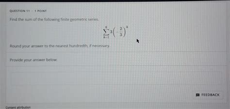 Solved Question 11 1 ﻿pointfind The Sum Of The Following