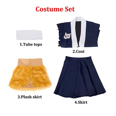 Anime Demon Slayer Hashibira Inosuke Cosplay Disfraz Vestido Largo