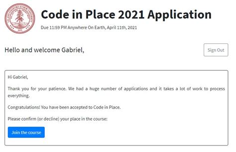 Gabriel Tan On Linkedin Happy To Be Admitted Into Stanford Universitys Code In Place 2021 Cohort