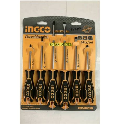 Obeng Set Gagang Karet INGCO 6pcs Lazada Indonesia