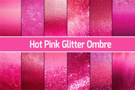 Hot Pink Glitter Ombre Graphic By Pro Designer Team · Creative Fabrica