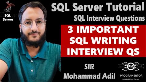 3 Important Interview Questions And Answers In Sql Sql Writing