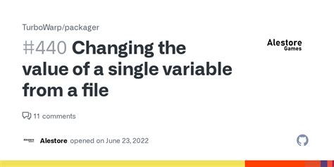 Changing The Value Of A Single Variable From A File Issue TurboWarp Packager GitHub