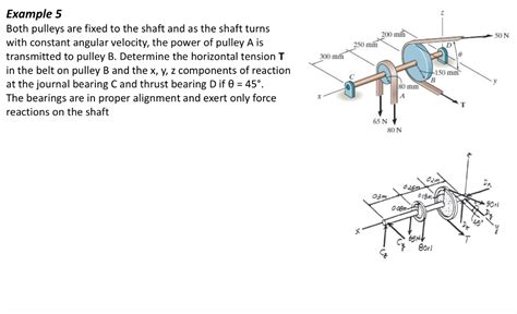 Solved Example Both Pulleys Are Fixed To The Shaft And As Chegg Com