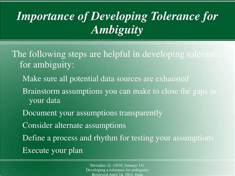 PPT - Developing Tolerance for Ambiguity: Embracing Challenges and Finding Solutions PowerPoint ...