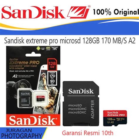 Jual Sandisk Extreme Pro Microsd 128gb 170 Mbs A2 For Drone Action