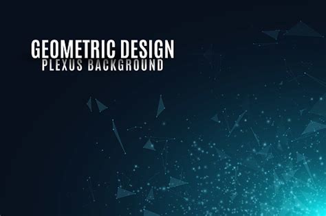 어두운 배경에 기하학적 입자를 비행의 추상적인 배경 연결 된 삼각형 고 빛나는 먼지입니다 디자인에 대 한 과학적 배경입니다 벡터 일러스트입니다 Eps 10 가능성에 대한