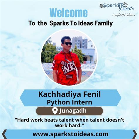 Sparks To Ideas On Linkedin Pythoninternship Pythondeveloper