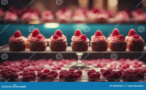 A Raspberry Topped Cake On A Plate With Wine Exudes Elegance Stock
