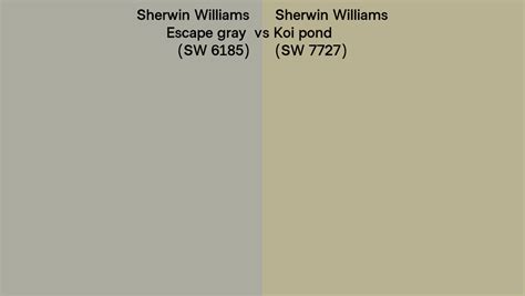 Sherwin Williams Escape Gray Vs Koi Pond Side By Side Comparison