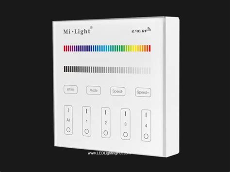 Miboxer B4 4 Zone Rgb Cct Wireless In Wall Touch Panel