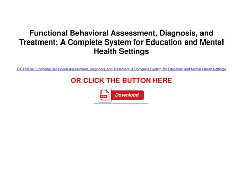 Ppt ⚡download Pdf ⚡ Functional Behavioral Assessment Diagnosis And