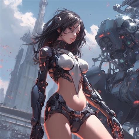 Premium Photo Cyberfemale Cyborg Futuristic Robotic Girl