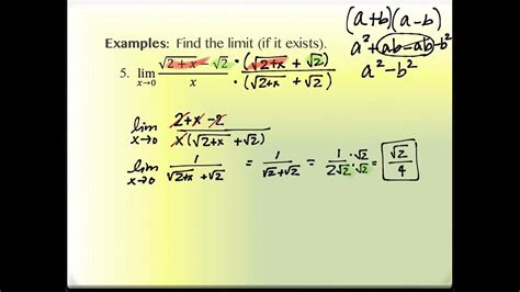 1 3 Finding Limits Analytically Part 2 Youtube