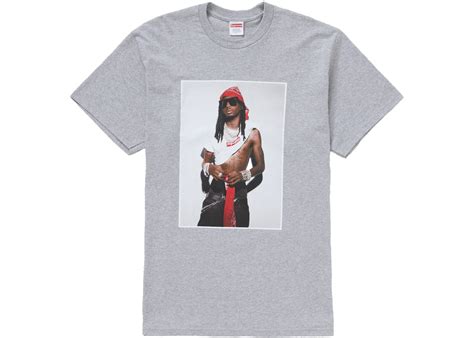 Supreme Playboi Carti Tee Heather Grey Hombre Fw25 Us