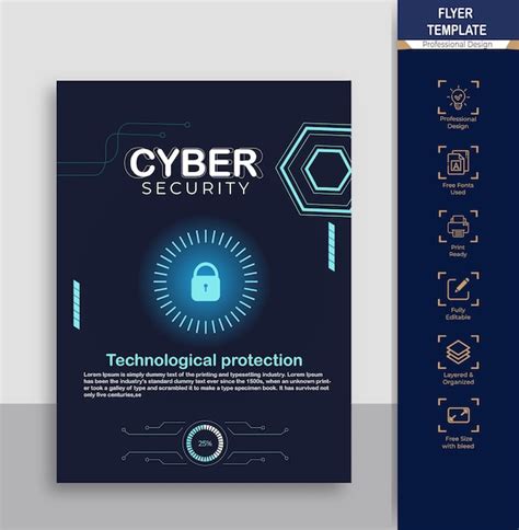 Premium Vector Cyber Security Flyer Design Templates