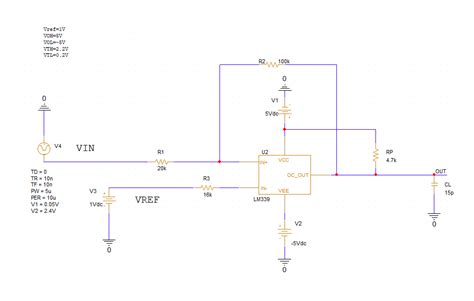Lm393 Non Inverting Comparator With Hysteresis 电阻大小的选择 放大器论坛 放大器 E2e™ 设计支持