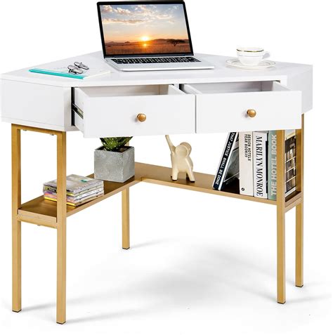 GIANTEX Schreibtisch Eckschreibtisch Computertisch Laptoptisch Mit 2