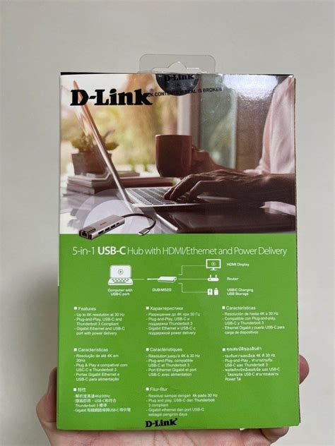 D Link Dub M520 5 In 1 Usb Type C Hub With Hdmiethernet And Power
