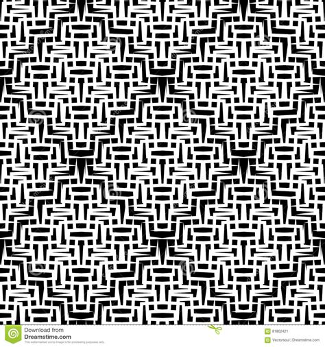 Seamlessly Repeatable Geometric Pattern Abstract Monochrome Ba Stock