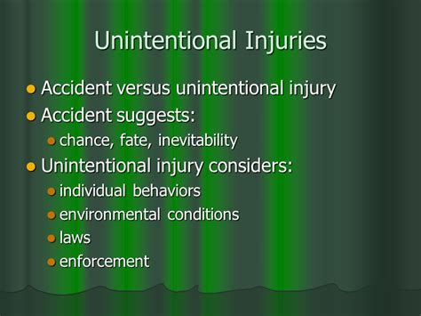 Preventing Injuries Chapter Unintentional Vs Intentional Injuries