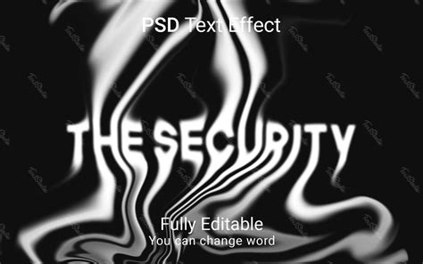 The Security Font Style Effect Free Photoshop Psd File