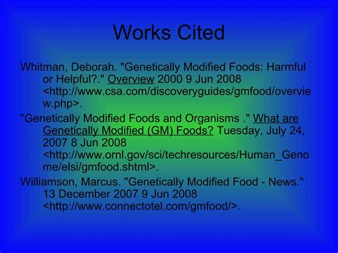 Genetically Modified Foods Ppt